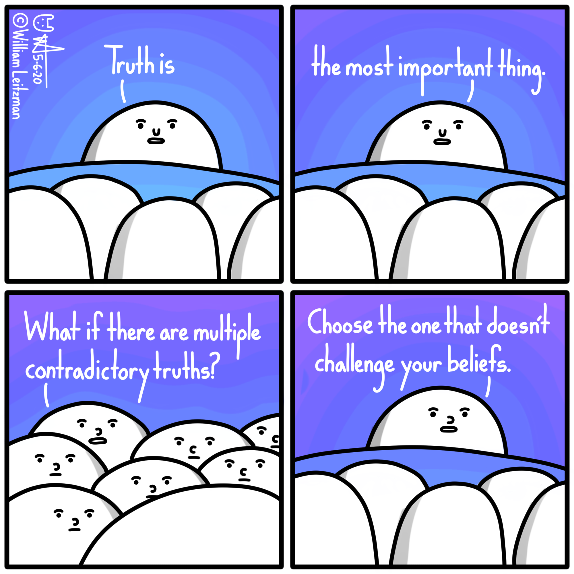 multiple contradictory beliefs - William Leitzman